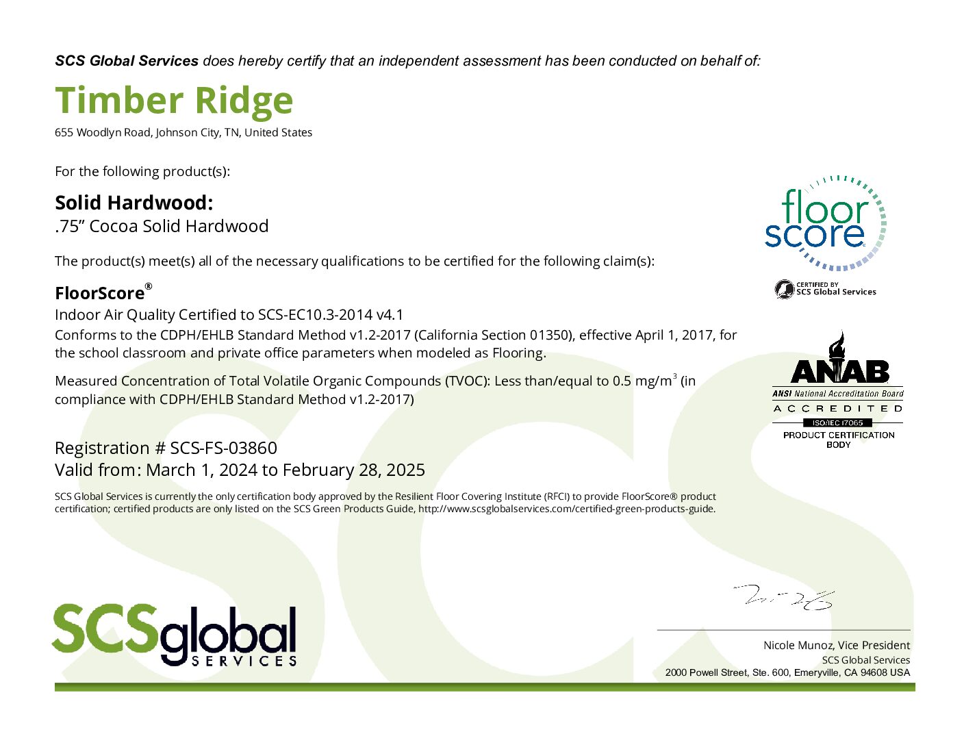 FloorScore® Certificates | Great Lakes Flooring | Quality. Service ...